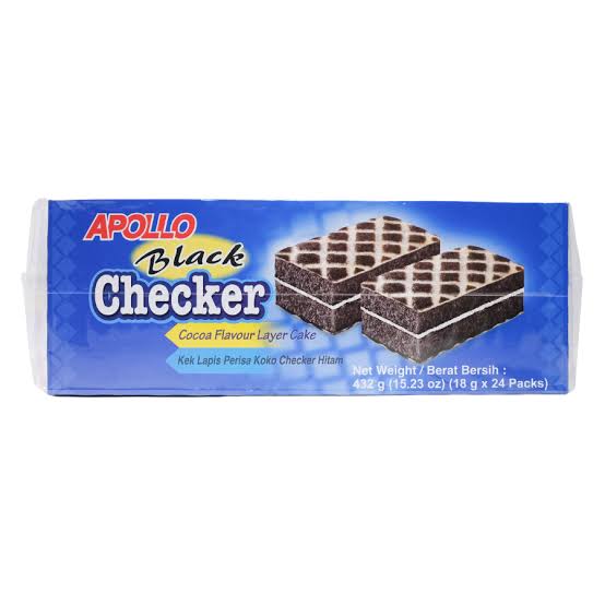 Apollo Black Checker (COCOA) 18g x 24's x 12 – Asean Delights